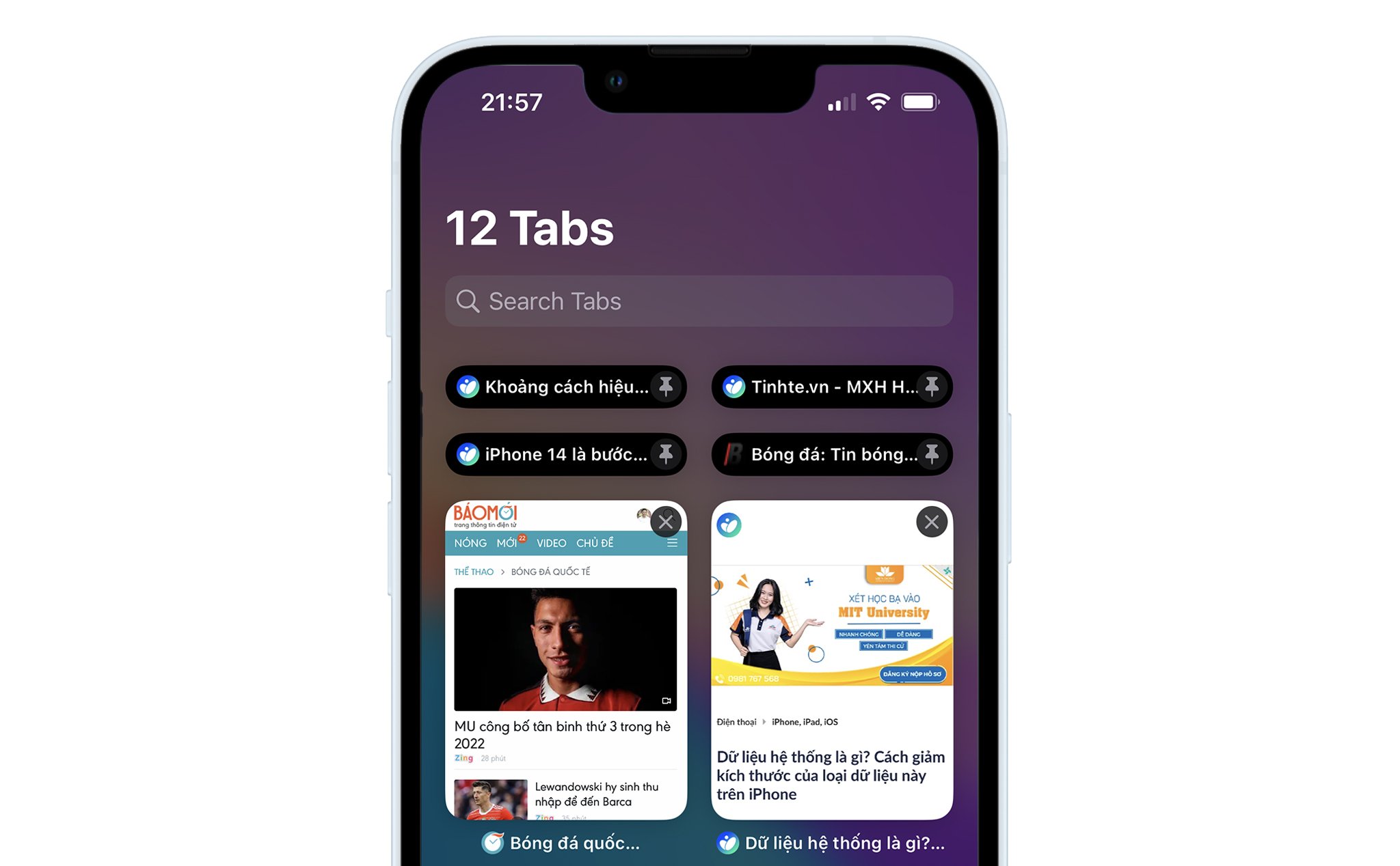 iOS 16: Sử dụng tính năng ghim tab để dễ dàng truy cập trên Safari