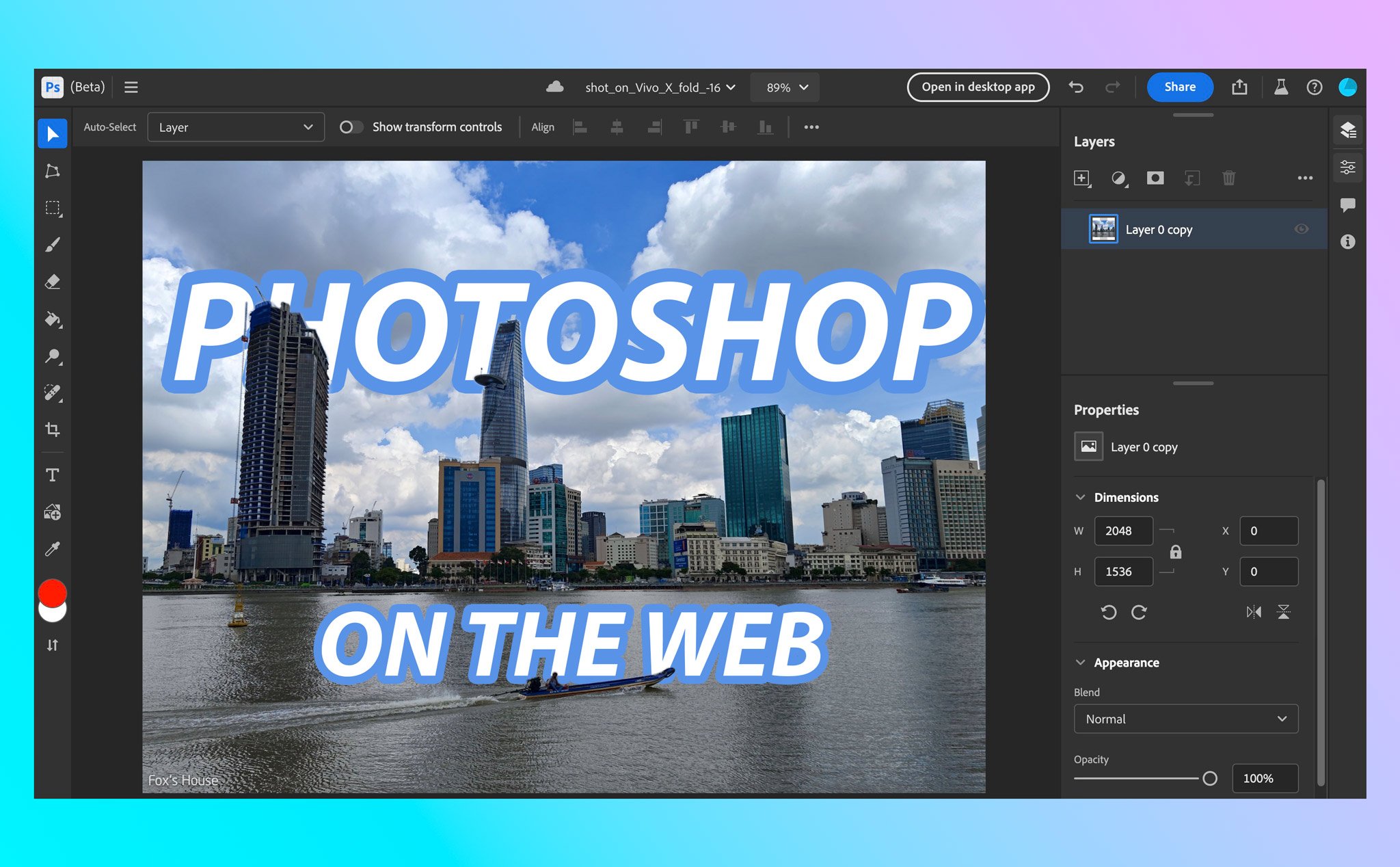 Trải nghiệm Photoshop trên web beta: ấn tượng và đầy đủ, nhưng không hỗ ...