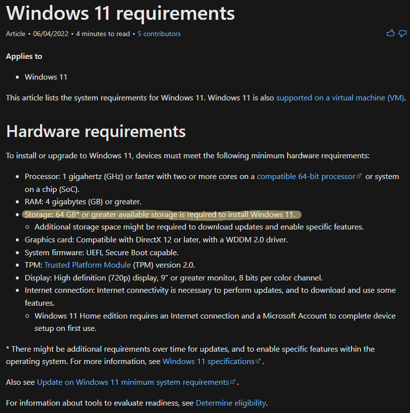 Máy tính dựng sẵn chạy Windows 11 có bắt buộc sử dụng SSD làm ổ khởi động vào năm 2023?