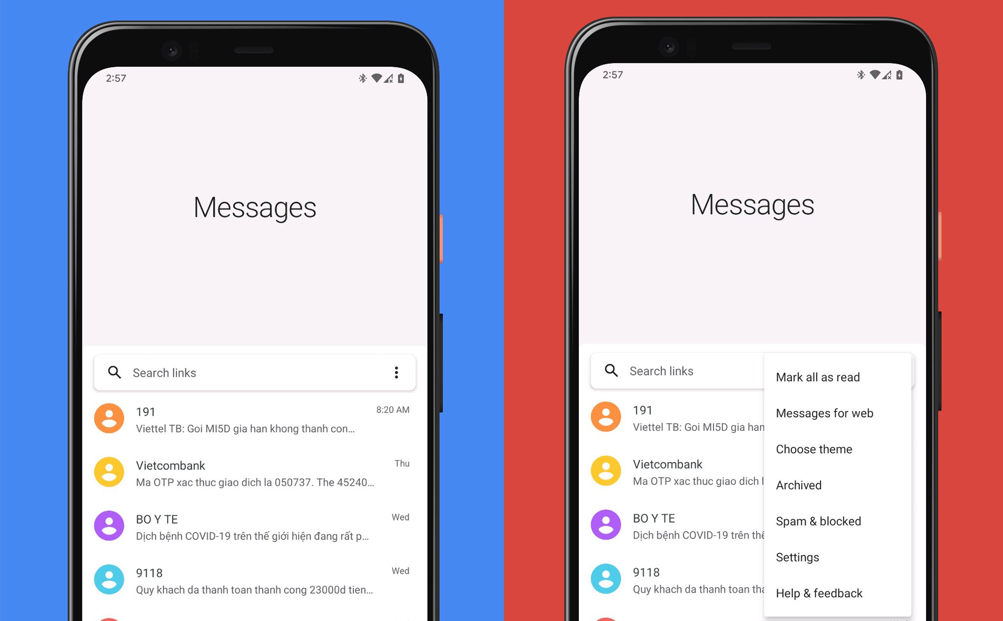 Google vừa phát hành bản cập nhật Google Messages phiên bản Samsung One ...