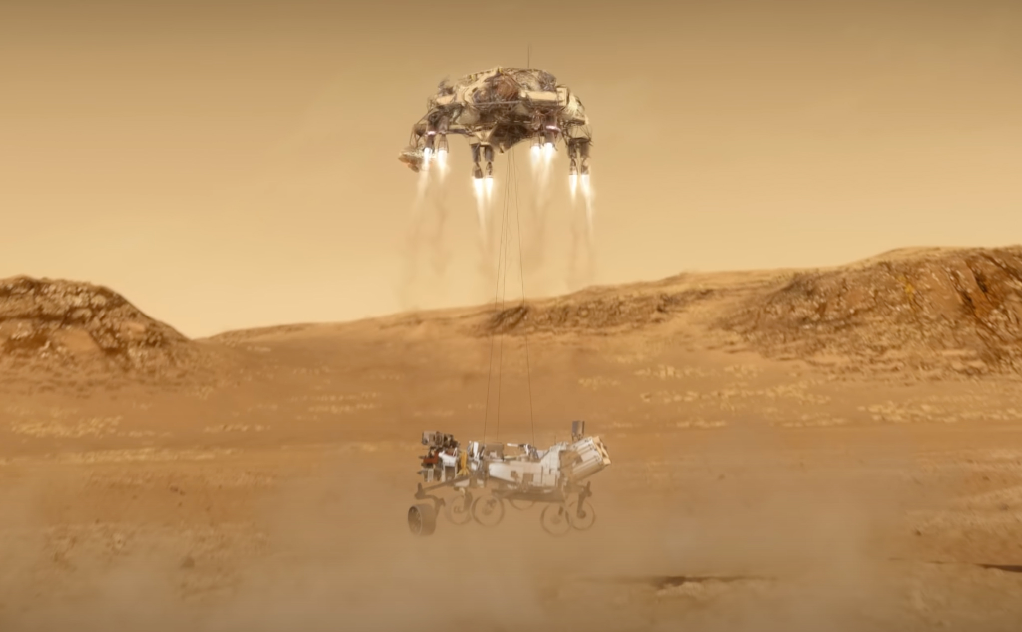 NASA sáng tạo video mô phỏng tình huống Perseverance hạ cánh xuống Sao ...