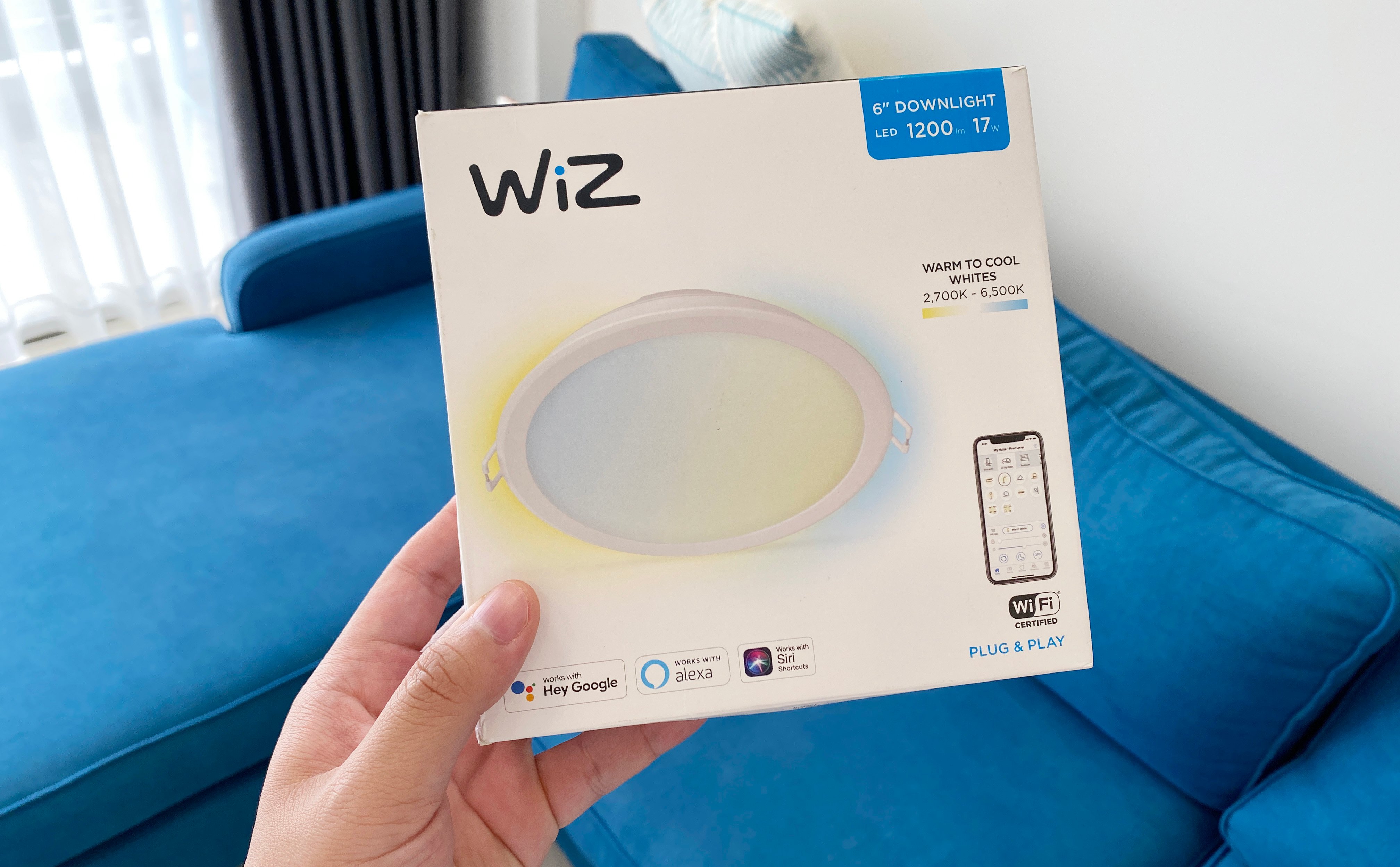 Chia sẻ về đèn Wiz Downlight: Giá chỉ từ 429.000 đồng, kết nối Wi-Fi tiện lợi, không cần hub
