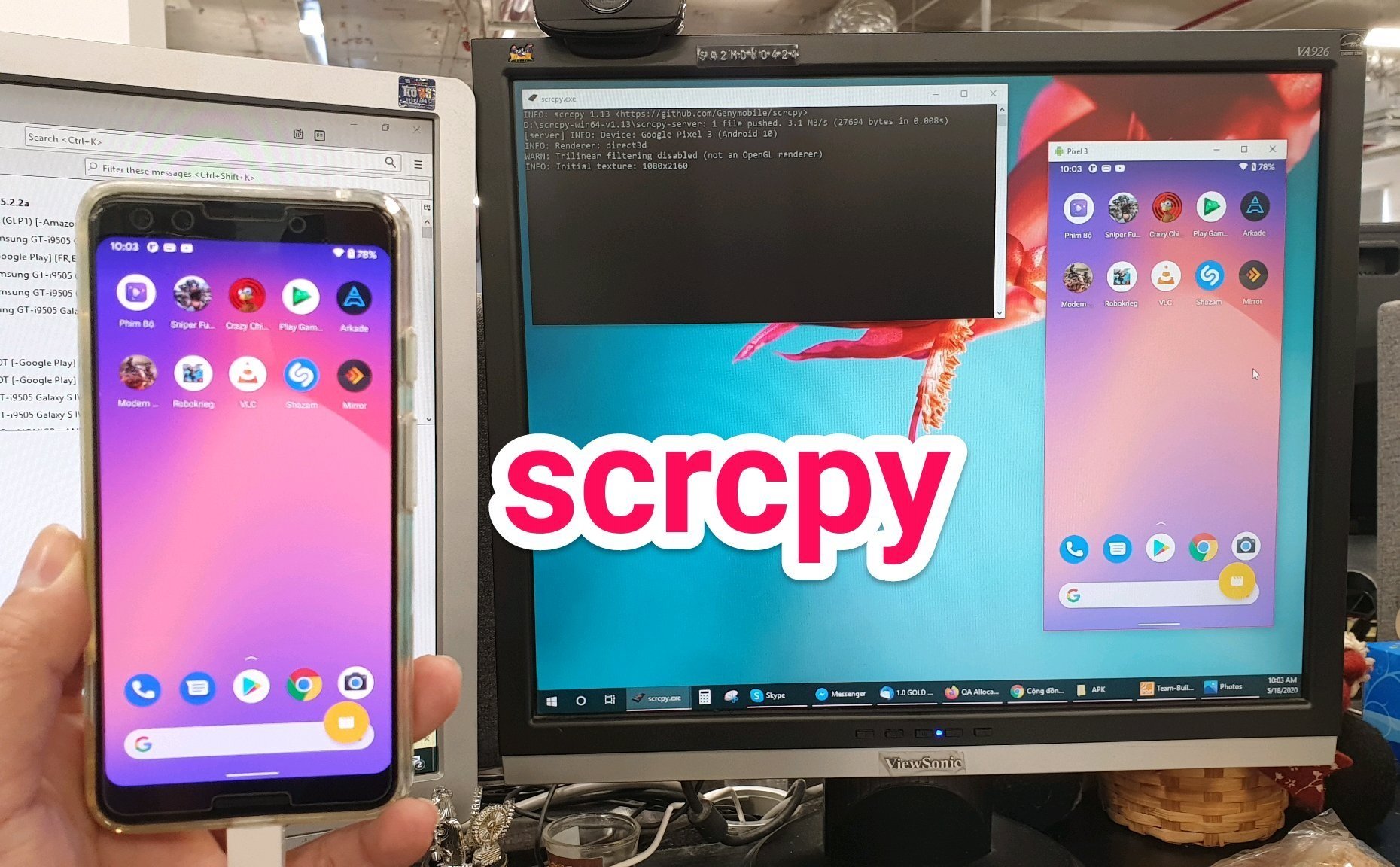 [Android] Scrcpy: Phản chiếu màn hình điện thoại Android lên máy tính dễ dàng