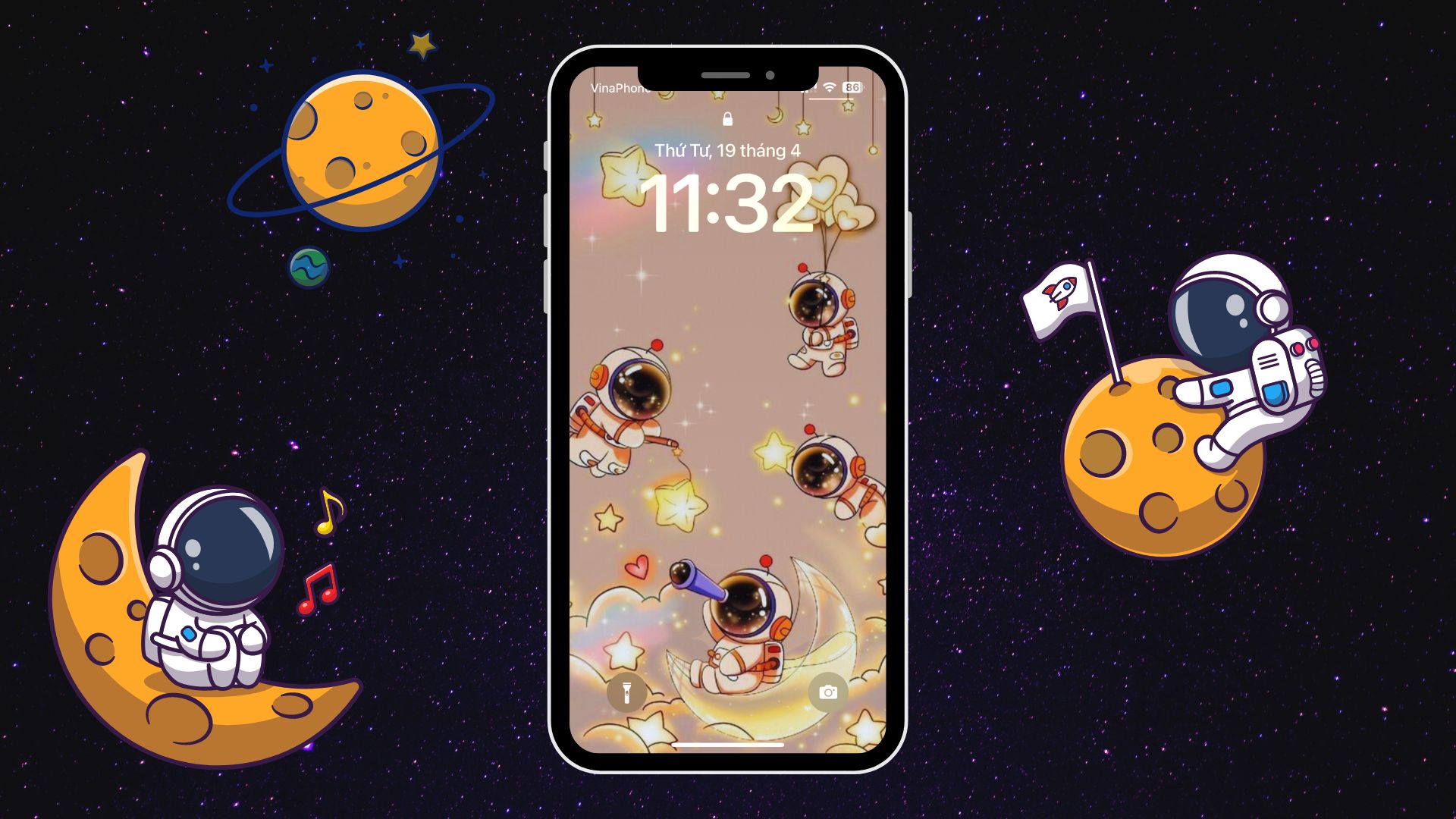 Immerse Yourself in Adorable Space-Themed Phone Wallpapers