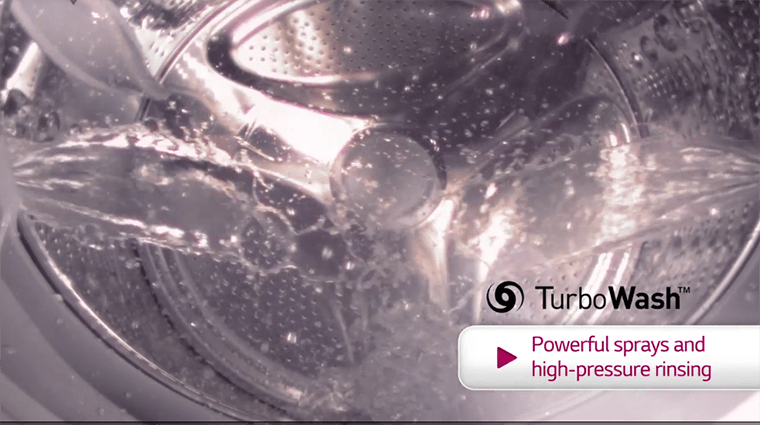 Experience the revolutionary Turbowash technology on LG washing machines.