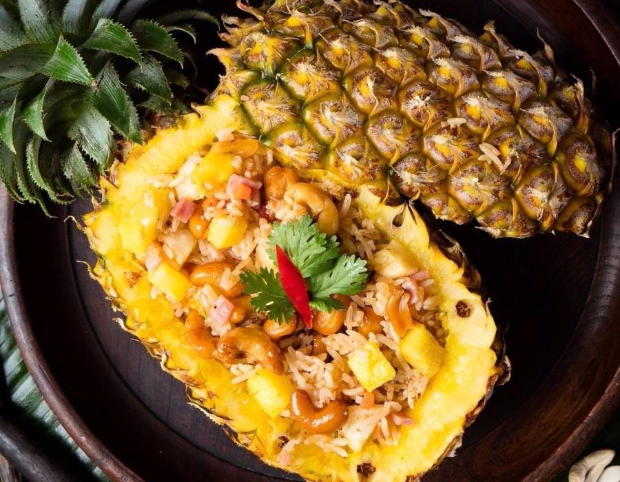 Show off your skills with a unique and delicious Thai-style pineapple fried rice