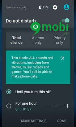 Activate 'Do Not Disturb' on Android 6.0