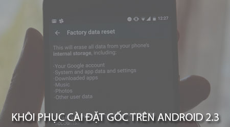 How to Restore Factory Settings on Android 2.3