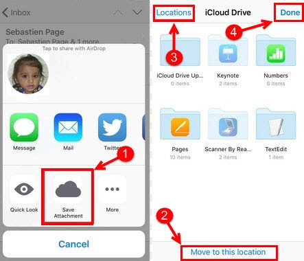Saving Email Attachments to iCloud on iPhone and iPad