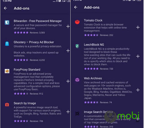 Firefox Nightly for Android introduces 10 new extensions