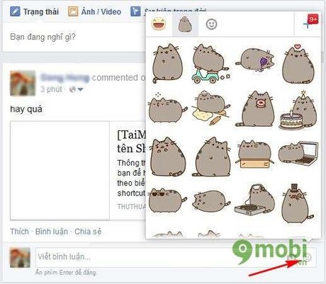 Facebook now allows sending stickers in comments