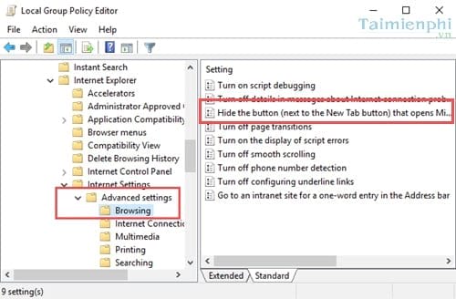 Hide Edge icon on IE, remove Edge icon on IE in Windows