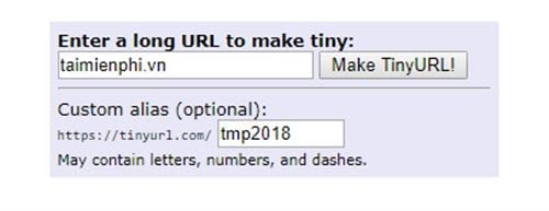Shortening URLs with tinyurl