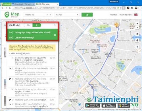 Guide to Using Coc Coc Map on Computer and Laptop