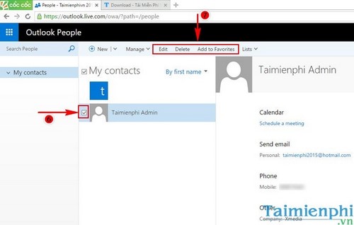 Adding Email to Hotmail Contacts