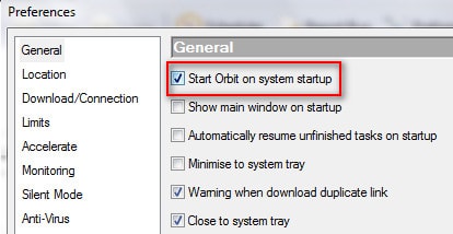 Enable or Disable Auto-Start Feature for Orbit Downloader with Windows