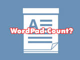 Counting Words on WordPad