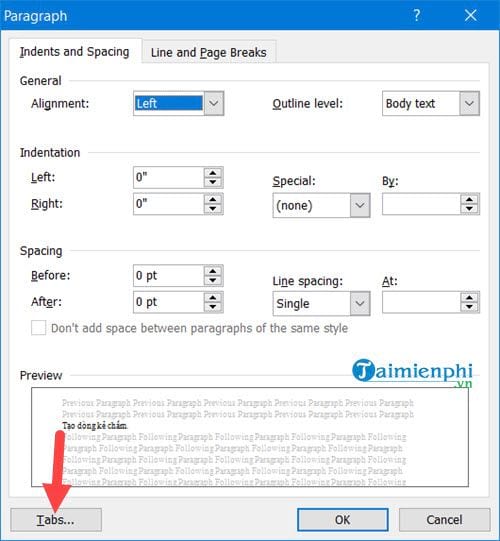 Creating Dotted Lines in Word 2003