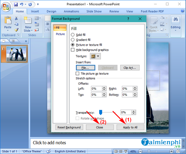 How to Change Slide Background in PowerPoint, Insert Background