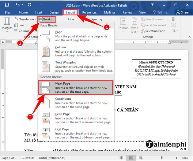 How to Customize Page Numbers in Word 2010, 2016, 2019 to Suit Your Needs