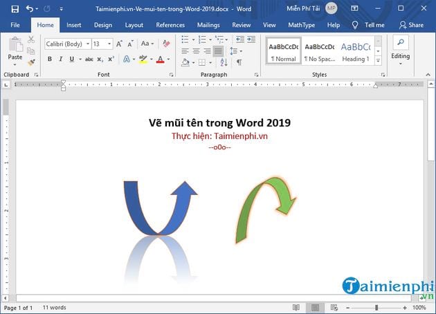 Guide To Drawing Arrows In Word 2019, Shapes, Straight, Curved, Dashed