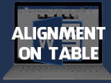 Centering Text in a Table Cell in Word