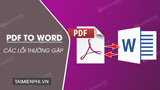Common Errors When Converting PDF to Word