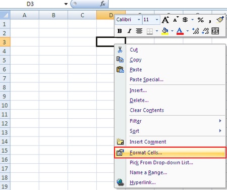 Using Number Format Function in Excel
