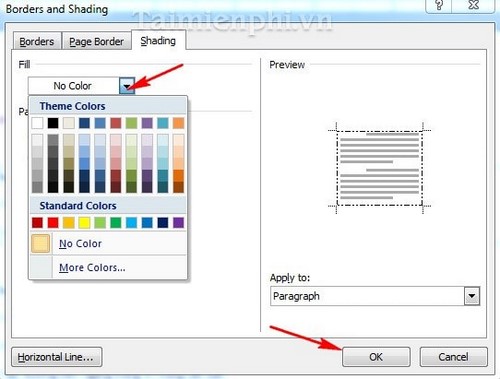 Applying Background Color for Text with Borders in Word