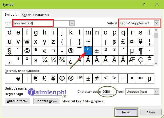 How to Write Celsius in Word 2016