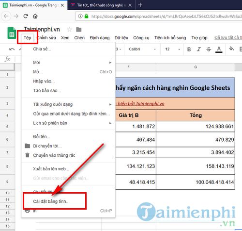 How to Change Dots to Commas for Thousand Separators in Google Sheets