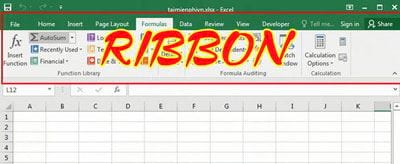 Setting up Ribbon in Excel 2016