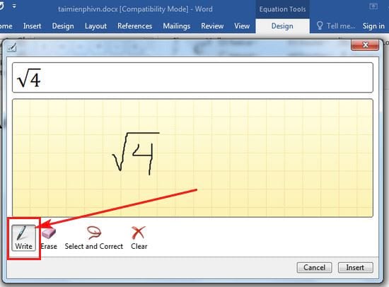 How to Insert Mathematical Formulas in Word 2016