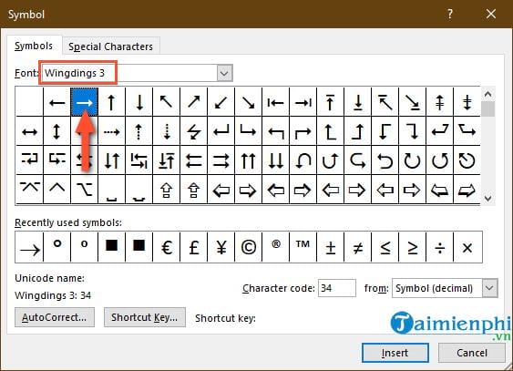 Guide to Writing Arrow Symbols in Word 2019