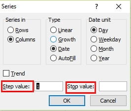 Creating ascending dates in Excel, arranging dates in ascending order