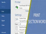 Printing Individual Sections in Word 2019, 2016, 2013, 2010
