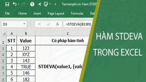 Explore STDEVA Function in Excel: Syntax and Usage