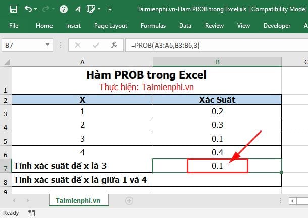 Exploring the PROB Function in Excel