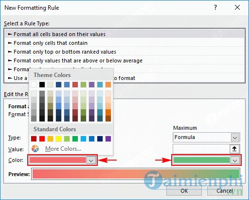 Coloring Formula in Excel, Alternating Color on Spreadsheet