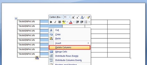 How to Delete Rows and Columns in Word 2007, 2010, 2013