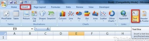 Inserting and Adding Text Boxes in Excel 2003, 2007, 2010, 2013