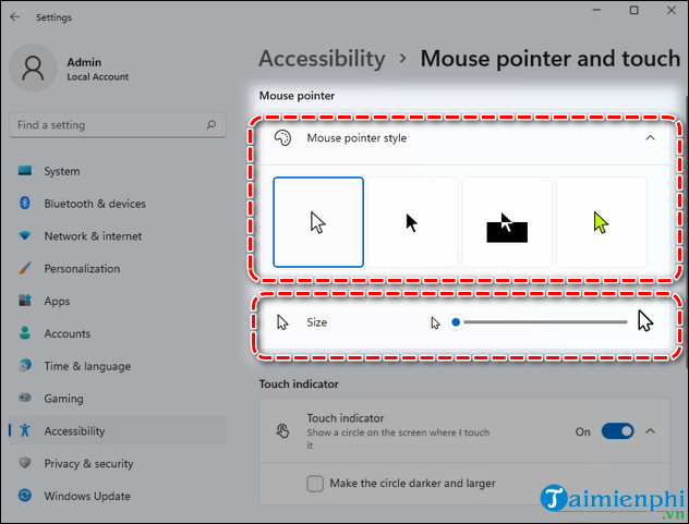 Changing Mouse Pointer Icon on Windows 11