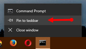How to Pin Command Prompt to Taskbar and Run with Admin Rights