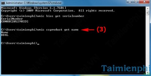 Check Laptop Serial Number Using CMD