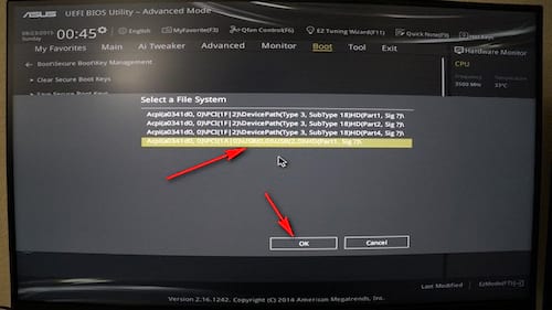 Enabling and Disabling Secure Boot in Asus UEFI BIOS
