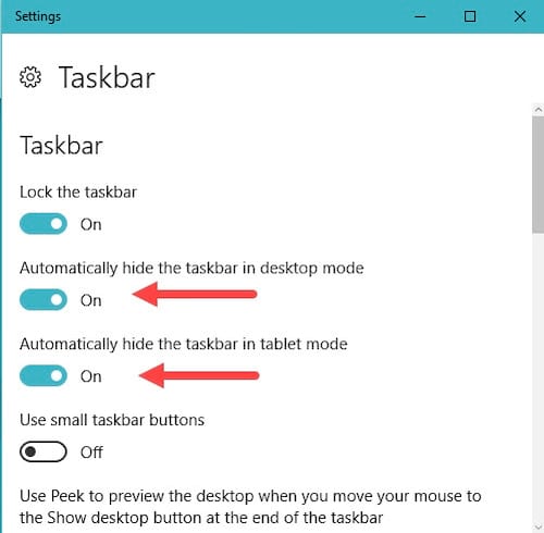 Fixing Auto-Hide Issue on Windows 10 Taskbar