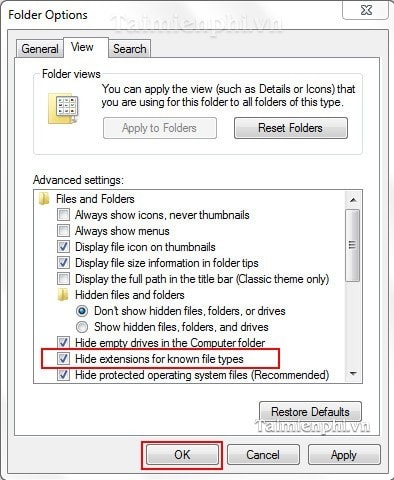 Displaying File Extensions in Windows