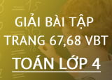 Solving Grade 4 math problems on pages 67 and 68 of VBT workbook ...