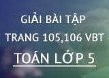 Solving 5th-grade math problems on pages 105 and 106 of VBT Volume 2, Area of Triangles, Exercise