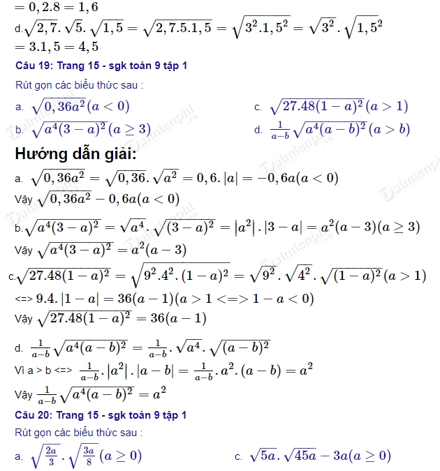 Solving exercises on pages 14, 15, 16 of Math 9 Textbook Volume 1 ...